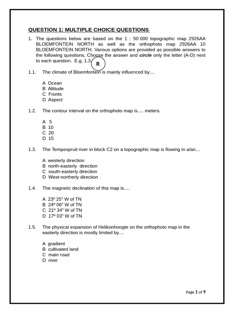 Geography Exam: Map Skills Quiz | PDF | Geographic Information System | Map