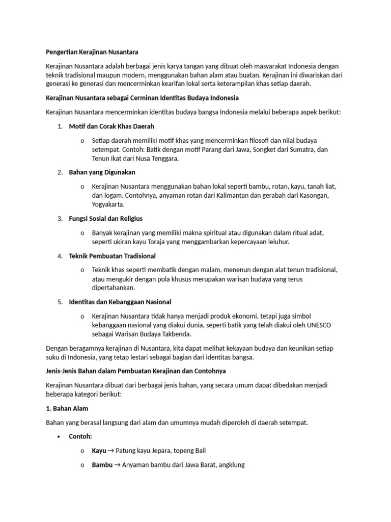 Materi Kerajinan Pkwu Kelas 11 | PDF