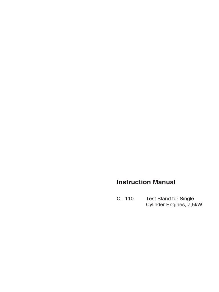 CT110 Manual e | PDF | Engines | Diesel Engine