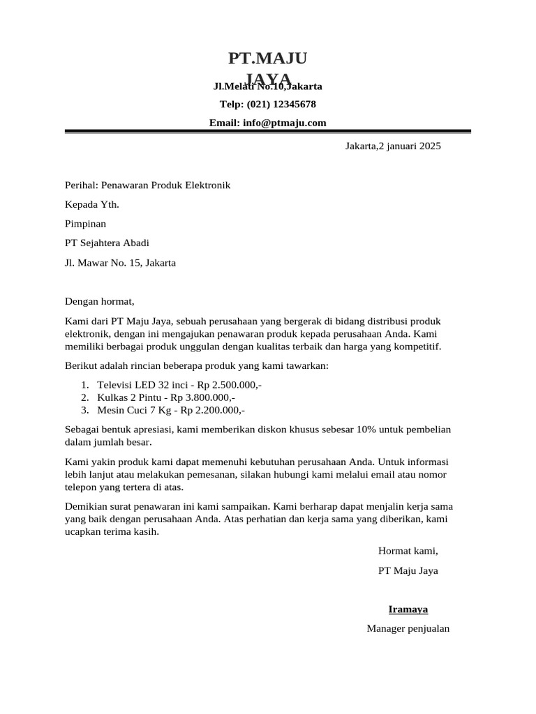 Surat Penawaran | PDF