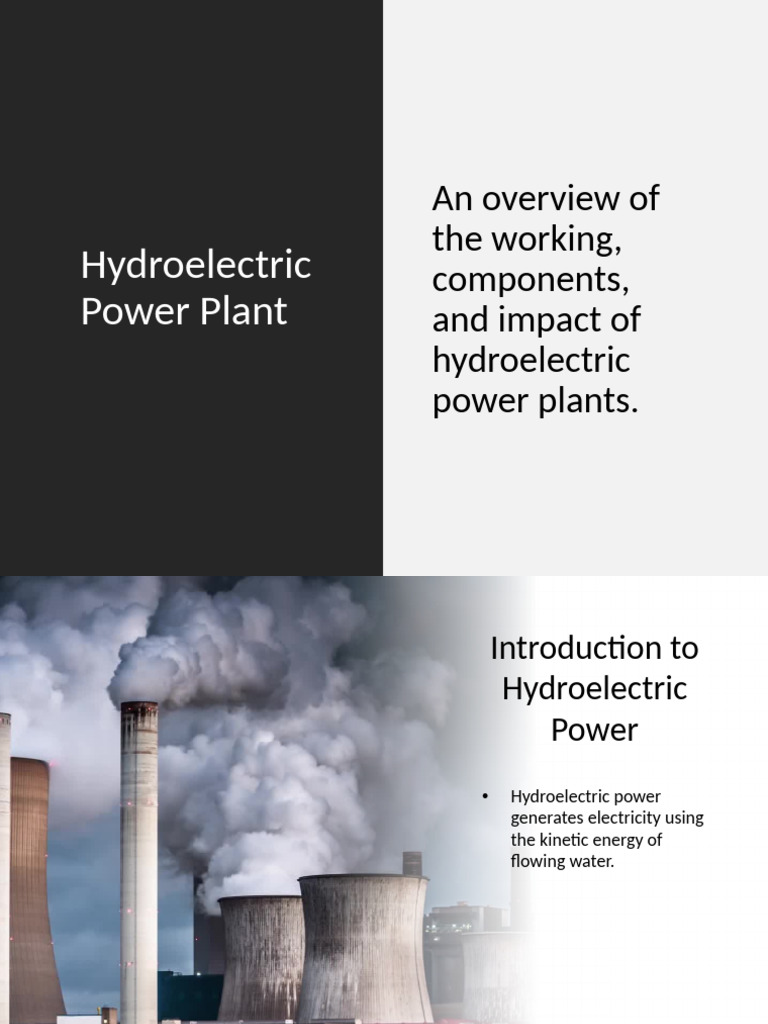 Hydroelectric Power Plant Overview | PDF | Hydroelectricity | Power Station