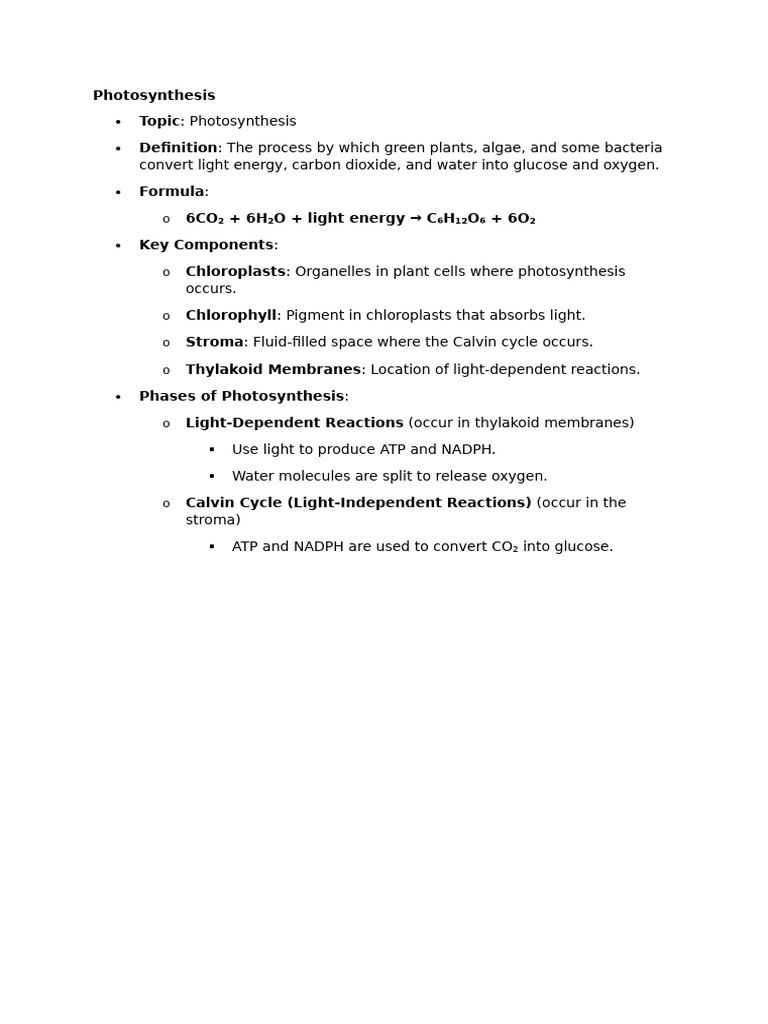 Photosynthesis | PDF