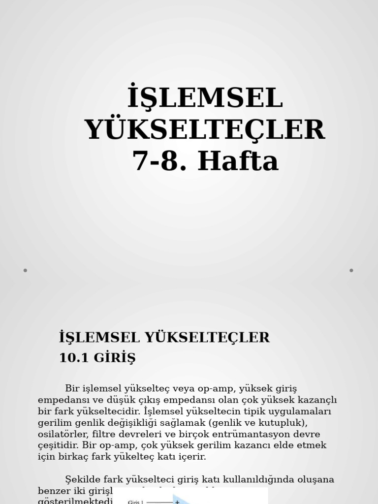 7-8. HFT - Elektronik Devreler | PDF