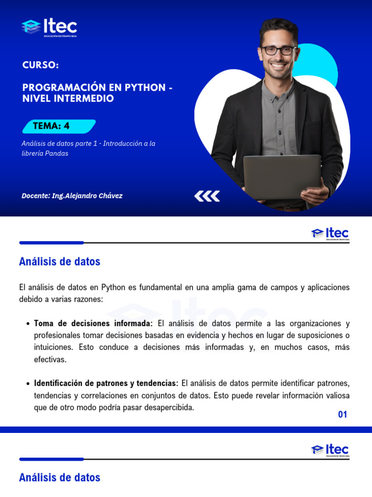 TEMA 4 - Análisis de Datos Parte 1 - Introducción A La Librería Pandas | PDF | Análisis de los ...