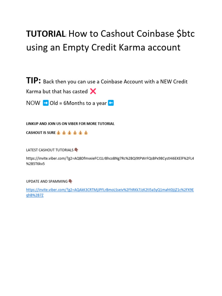 Coinbase To Credit Karma Tut Tips PDF | PDF | E Commerce