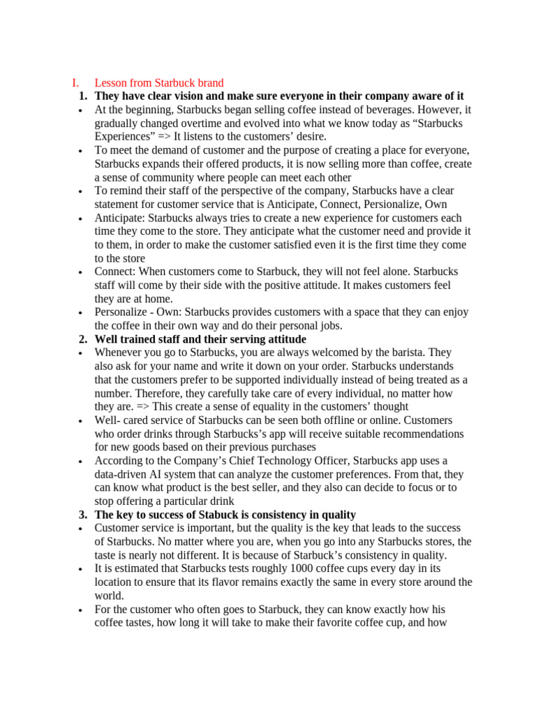 Lesson From Starbuck Brand | PDF | Starbucks