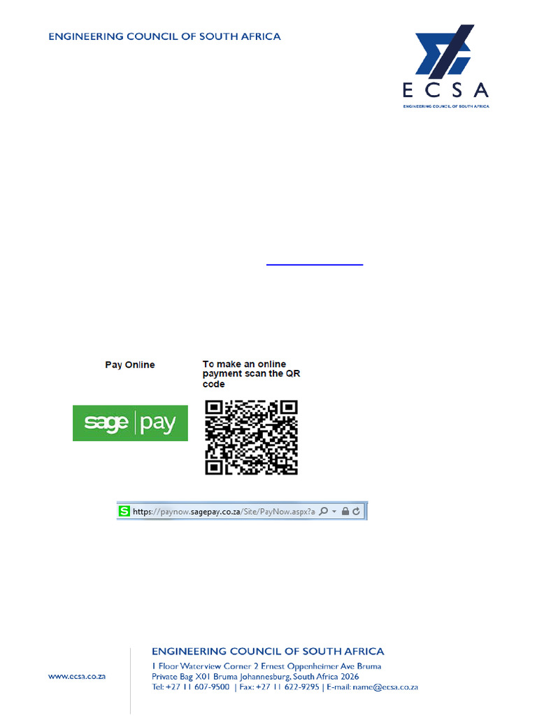 ECSA Payment Guide for Members | PDF