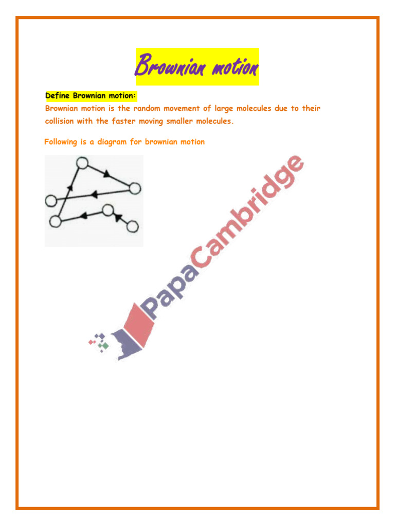 1.3 Brownian Motion | PDF