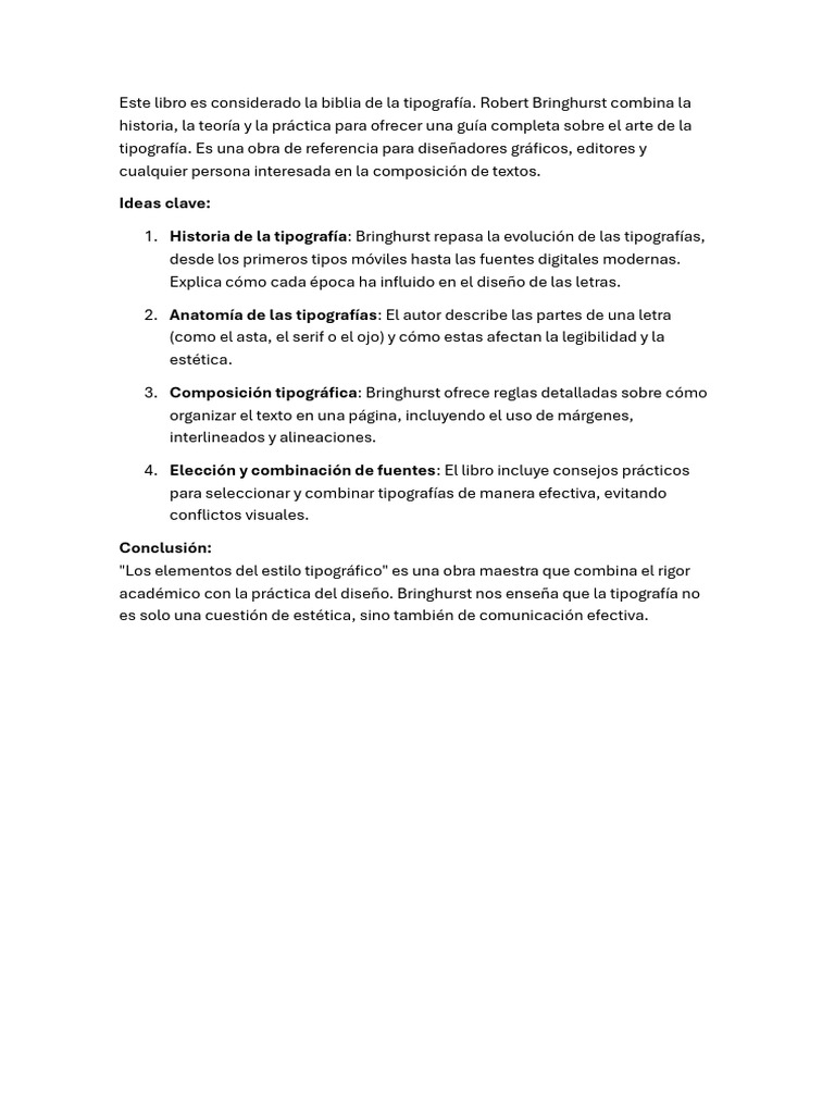 Los Elementos Del Estilo Tipográfico de Robert Bringhurst | PDF