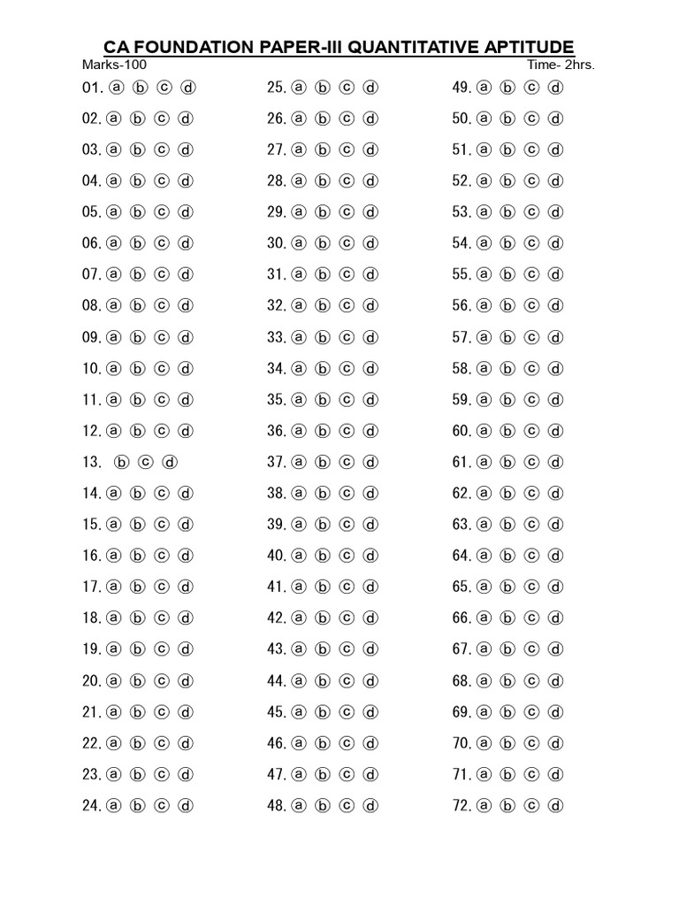 Omr Maths | PDF