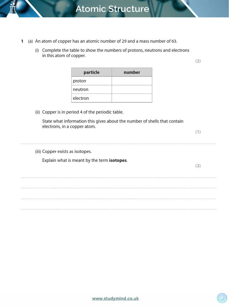 Split Year 10 Homework | PDF | Proton | Neutron