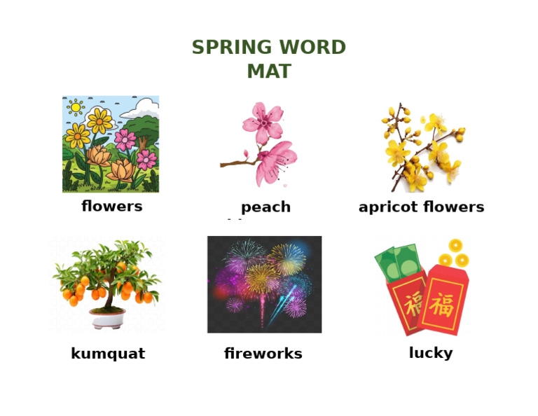 Spring Word Mat | PDF