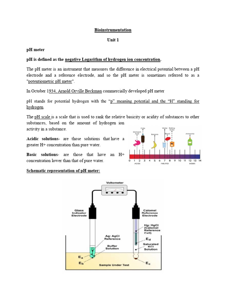 BI unit 1 | PDF | Ph | Ultraviolet–Visible Spectroscopy