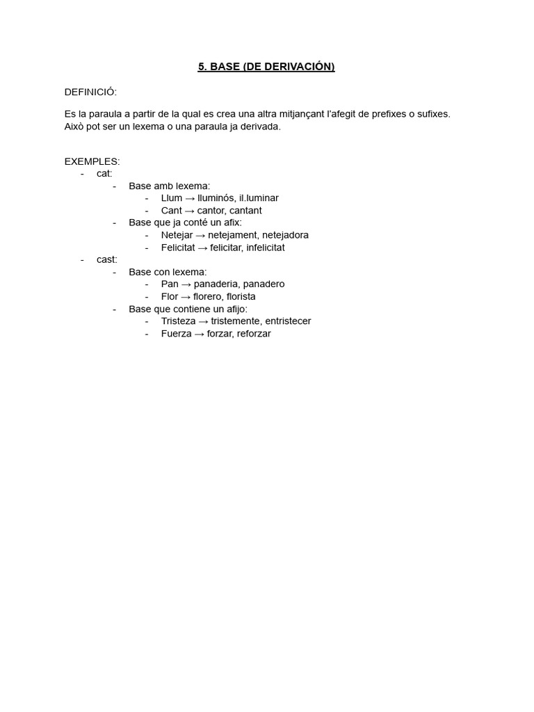 5. Base (de Derivació) -Cora de Laorden | PDF