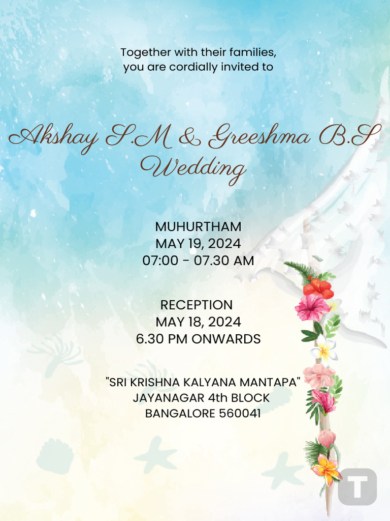 Wedding Invitation: Akshay & Greeshma | PDF