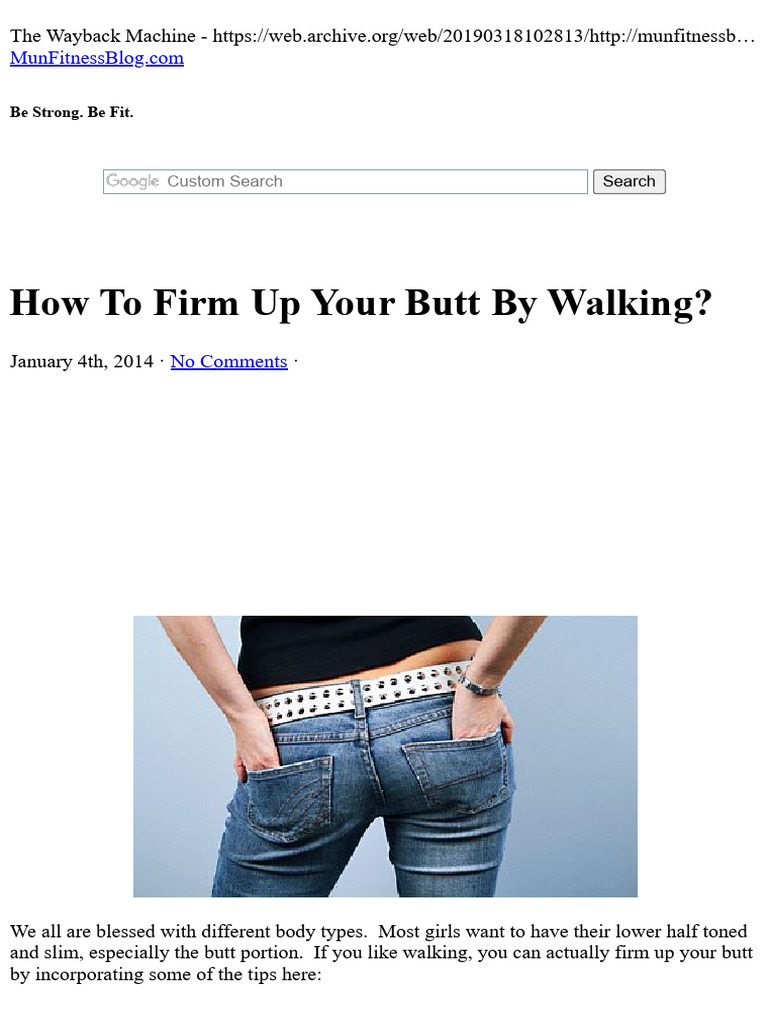 Firm Your Butt with Walking Tips | PDF
