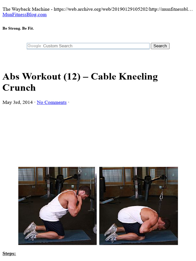 Abs Workout (12) - Cable Kneeling Crunch | PDF