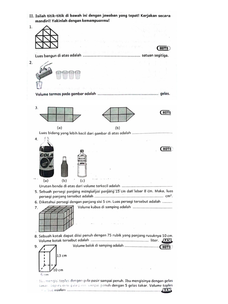 MTK 4 Luas Dan Volume Bangun | PDF