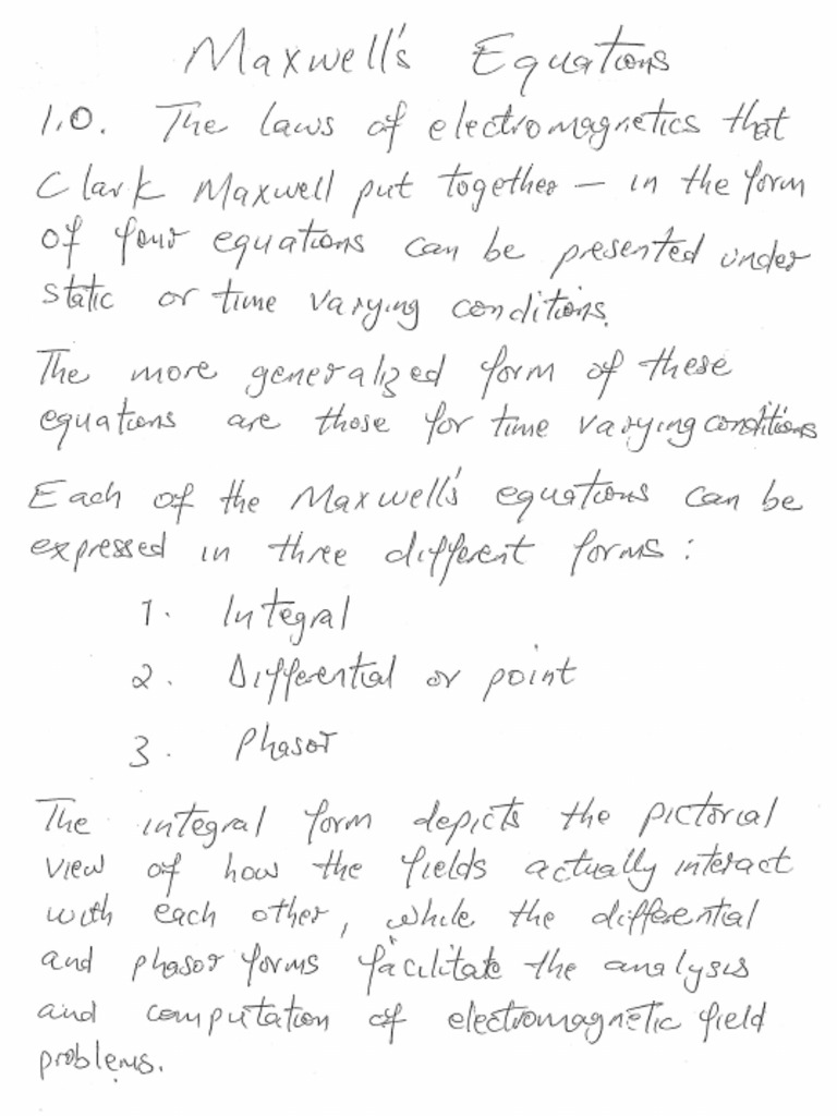Maxwell's Equations | PDF