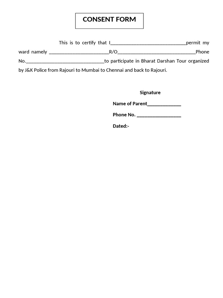 Consent Form | PDF