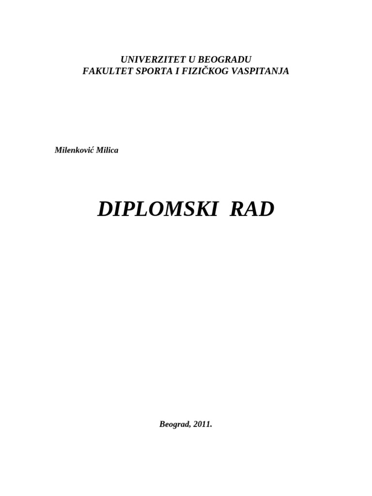 Milica Milenkovic Diplomski 2011 (1) | PDF