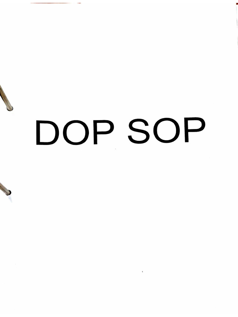 DOP SOP | PDF