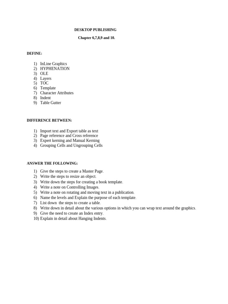 Desktop Publishing Techniques and Concepts | PDF