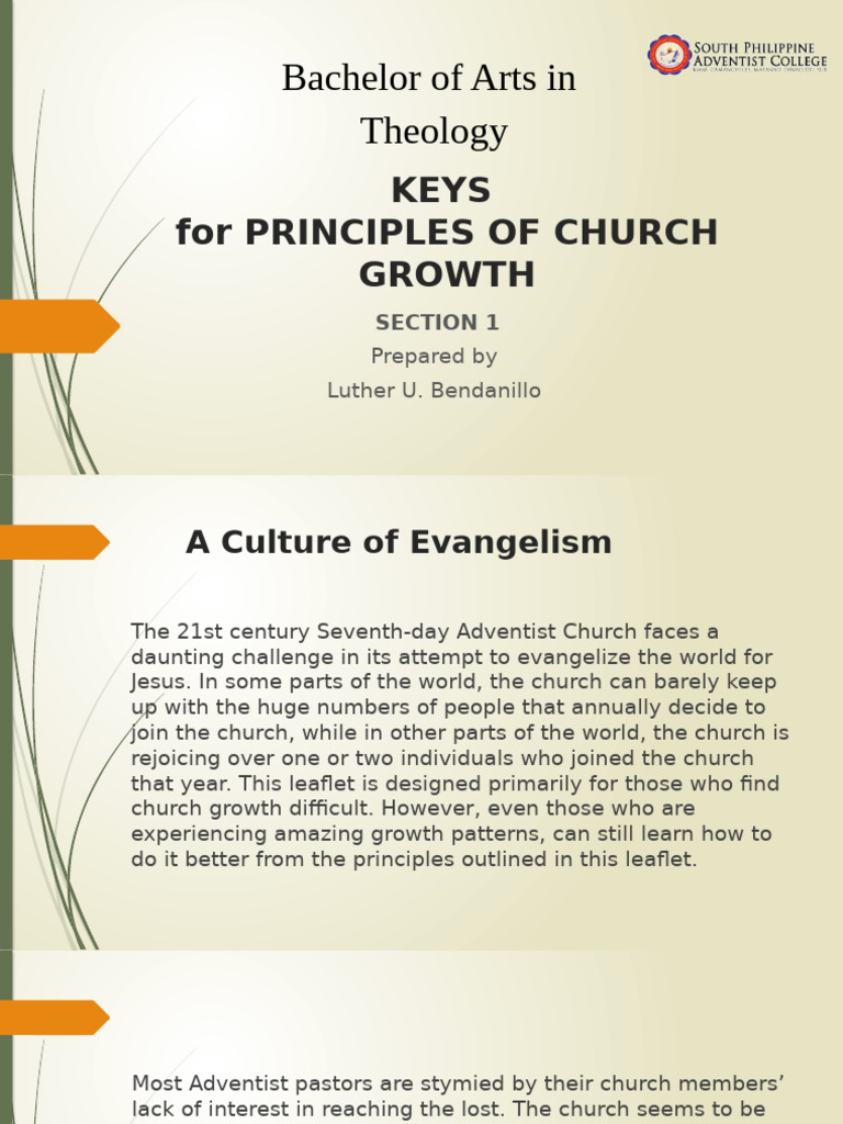 Principles-of-Church-Growth-Section-1 | PDF | Seventh Day Adventist ...