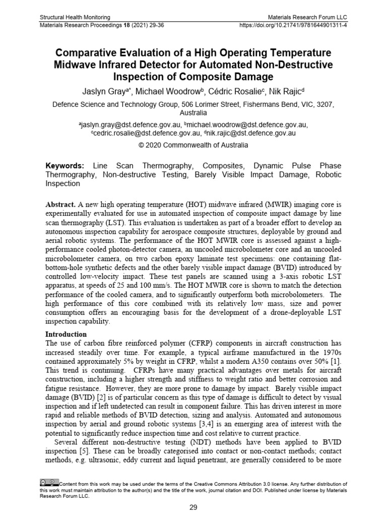 High-Temperature Infrared Detection for Composite Inspection | PDF ...