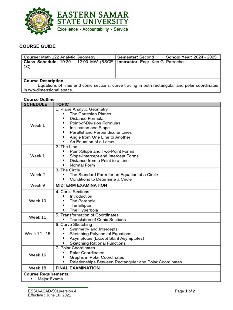 Analytic Geometry CG | PDF | Line (Geometry) | Analytic Geometry