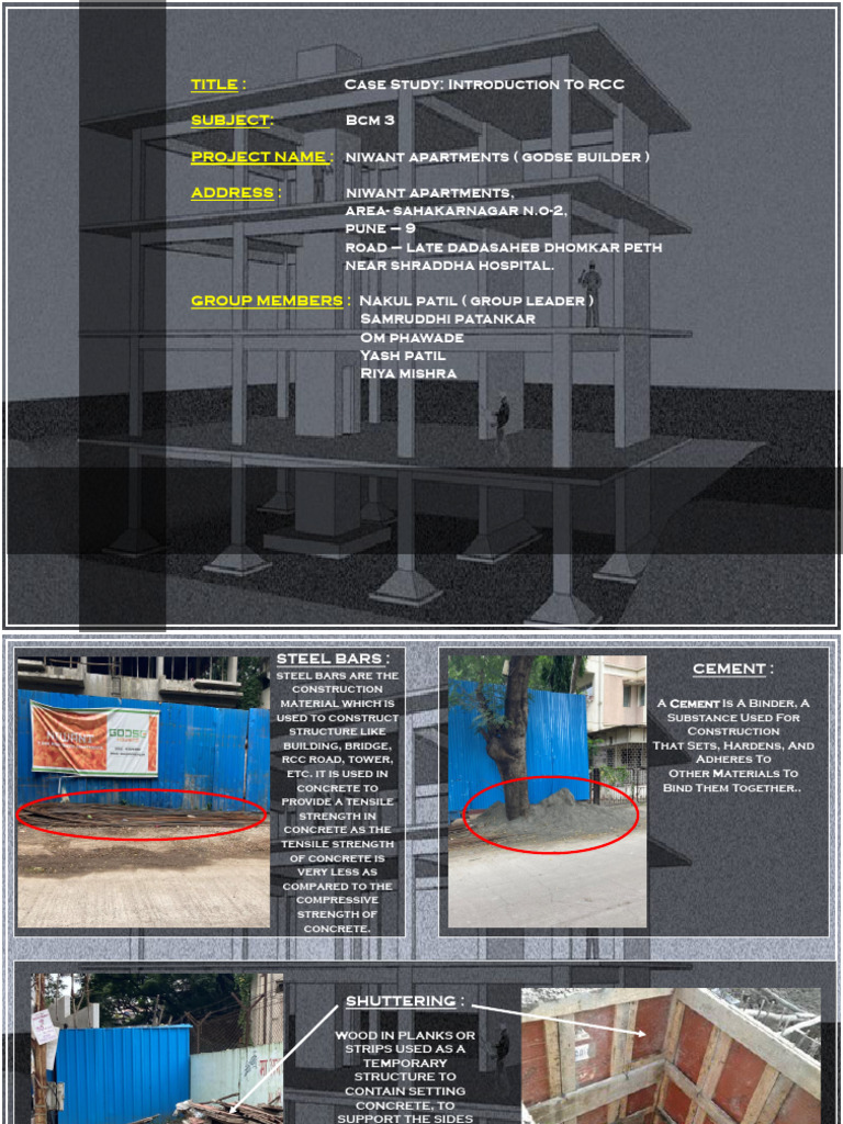 BCM 3 CASE STUDY introduction to RCC | PDF | Concrete | Construction Aggregate