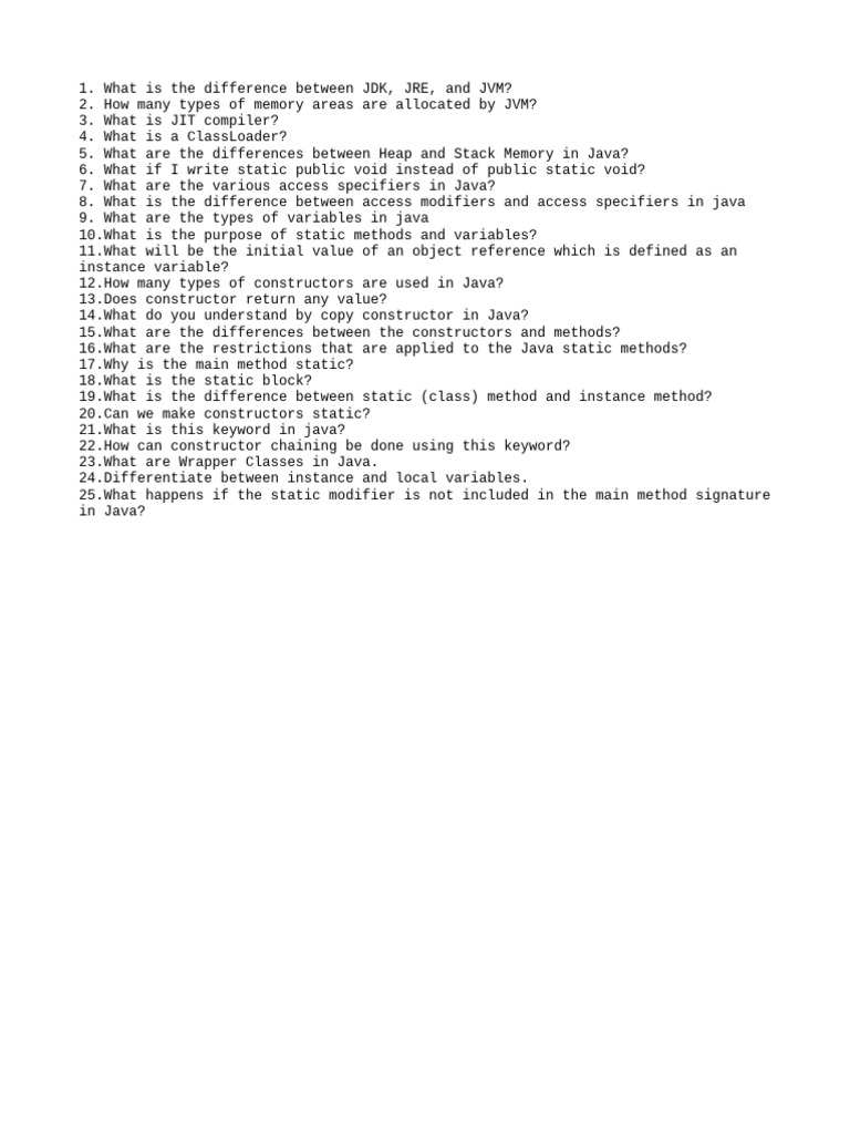 Java Basics: JDK, JRE, JVM, and More | PDF