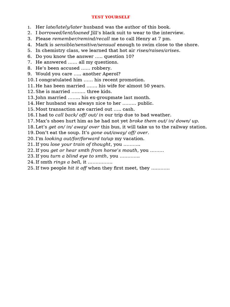 English Grammar Quiz: Test Your Knowledge | PDF