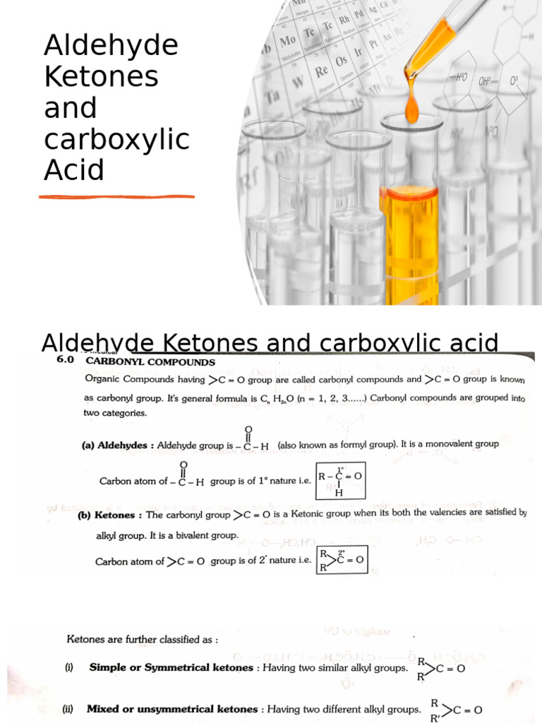 Aldehyde Ketones Carboxylic Acid | PDF