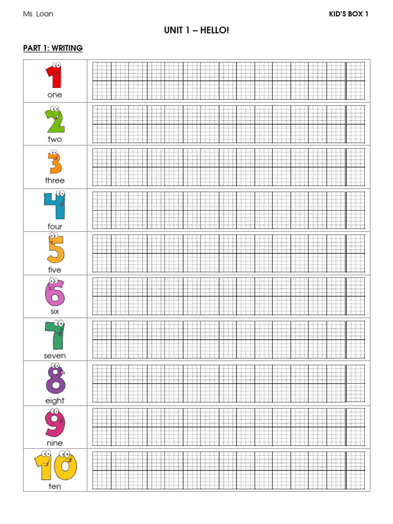 Writing Notebook - Kids Box 1 | PDF
