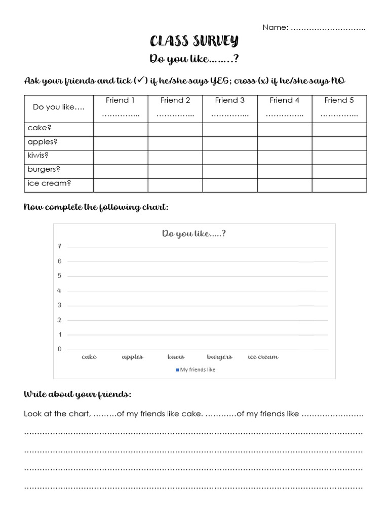 Class Survey - Kid's Box 1 | PDF