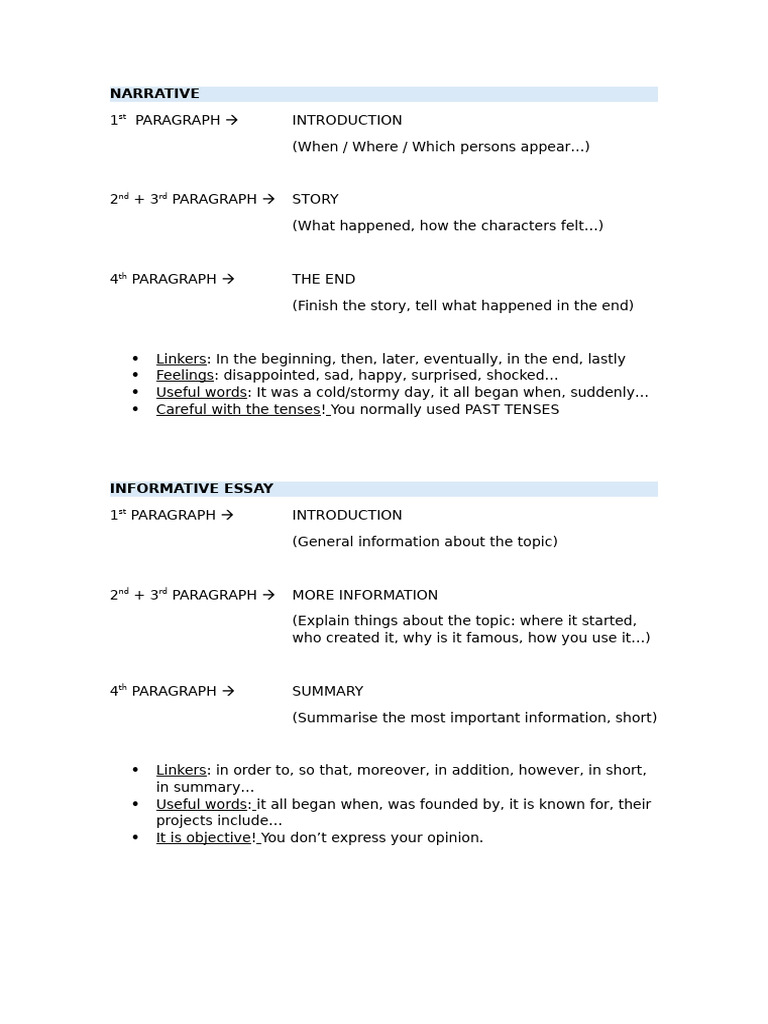 Narrative + Informative Essay | PDF