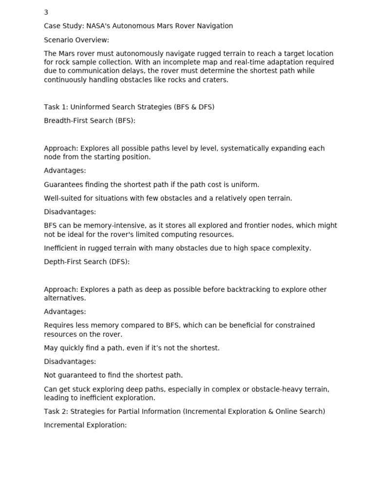 AI 1st Assignment | PDF | Rover (Space Exploration)