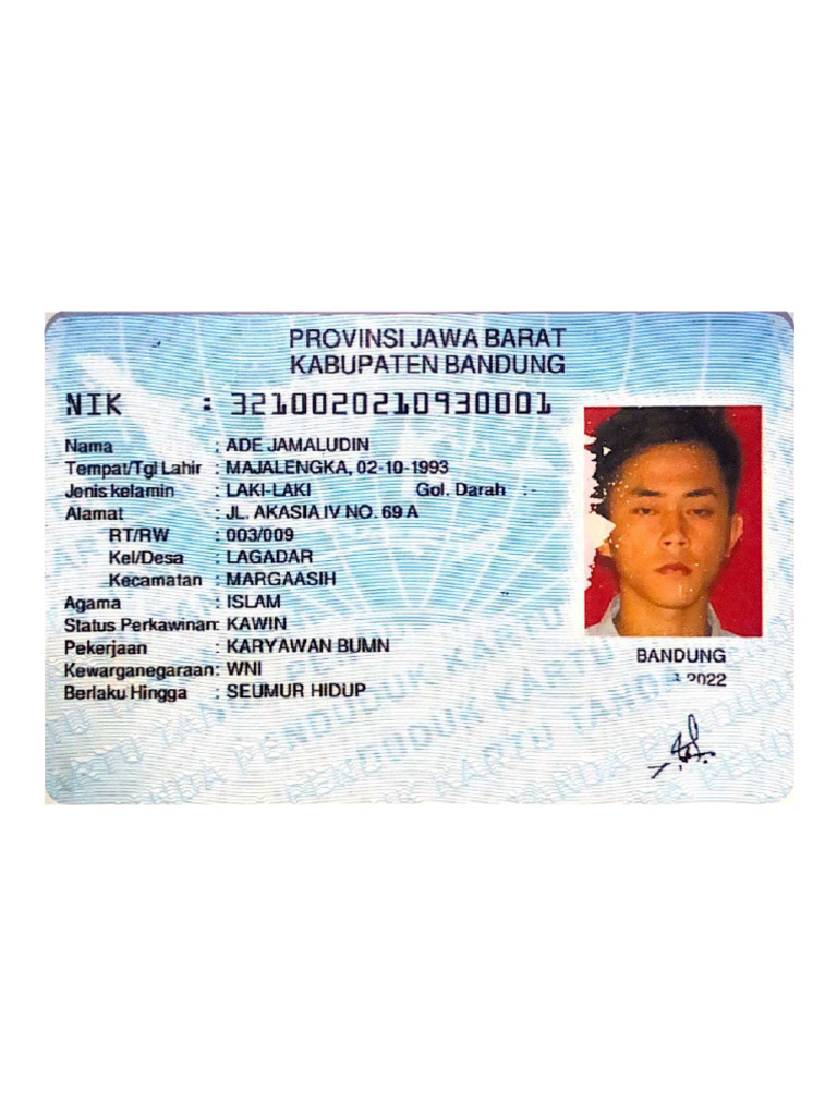 KTP Ade Jamaludin Compressed | PDF