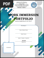 Work Immersion Application Letter | PDF