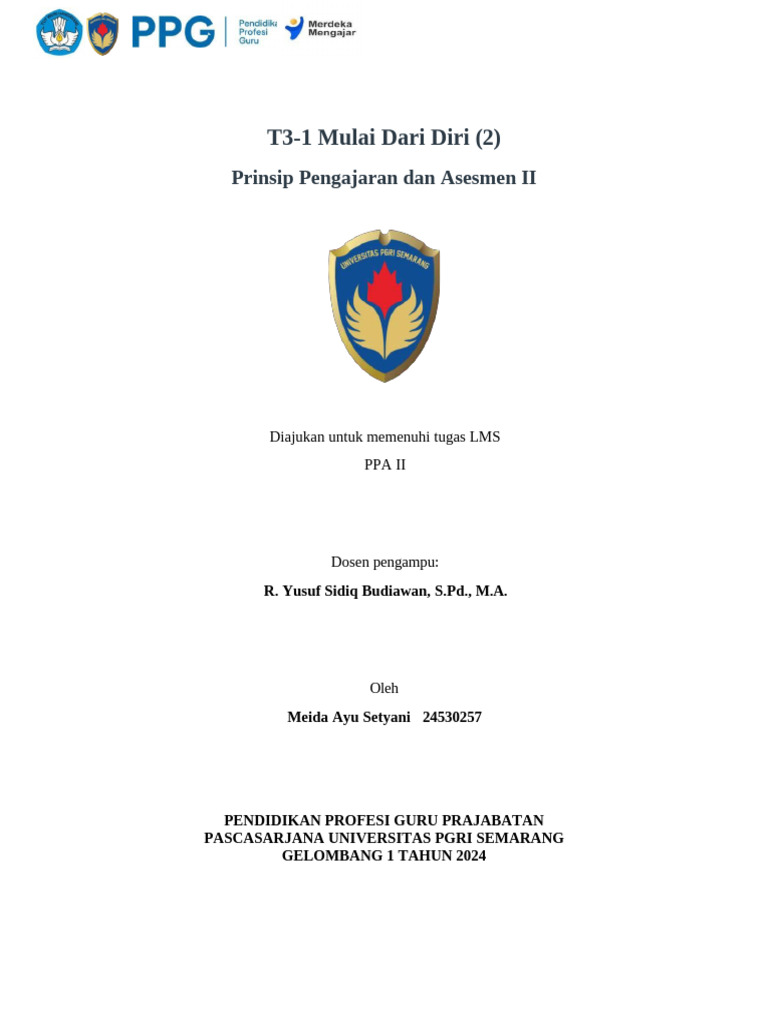 T3-1 Mulai Dari Diri (2) - Meida Ayu Setyani - 24530254 | PDF