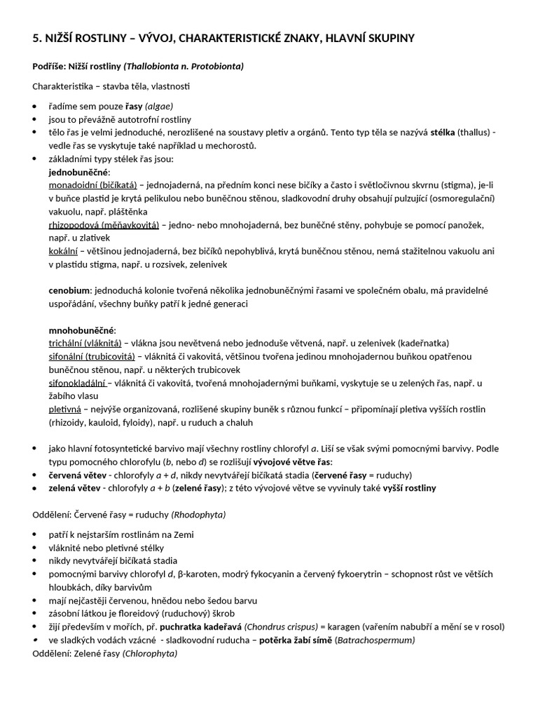05 Nizsi Rostliny | PDF