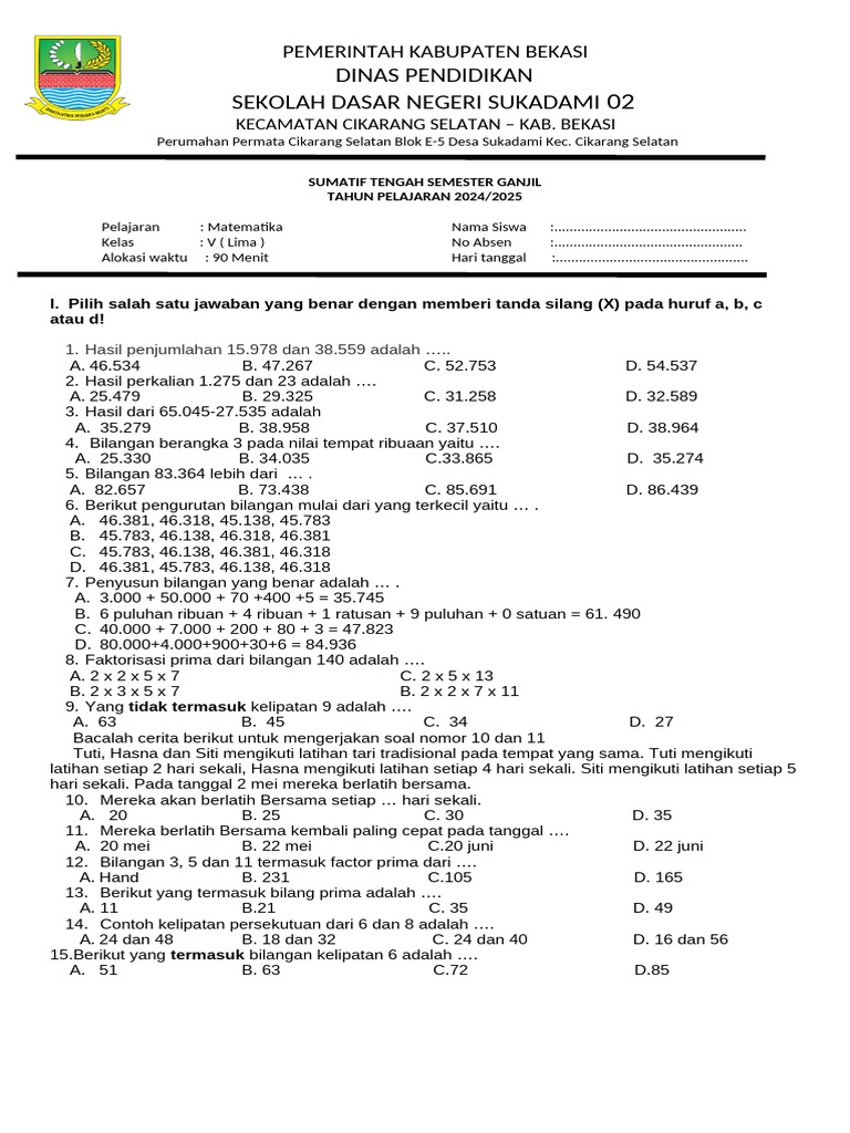 STS MTK KLS 5 SMTR 1 | PDF