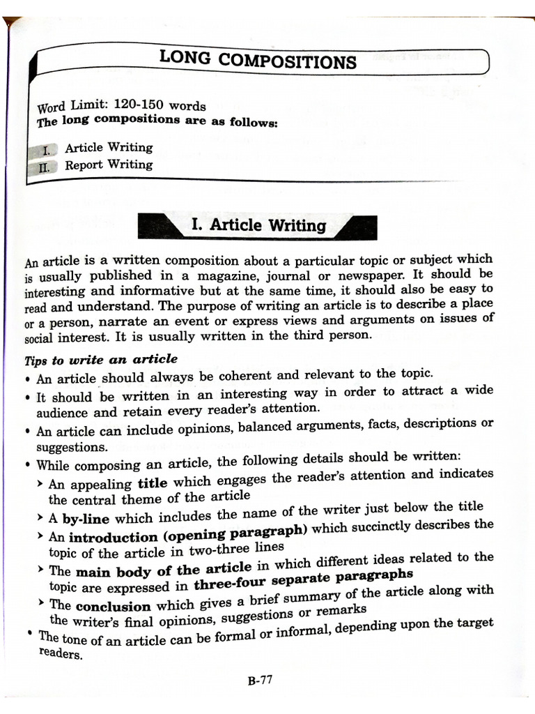 Article Writing Examples 1 | PDF