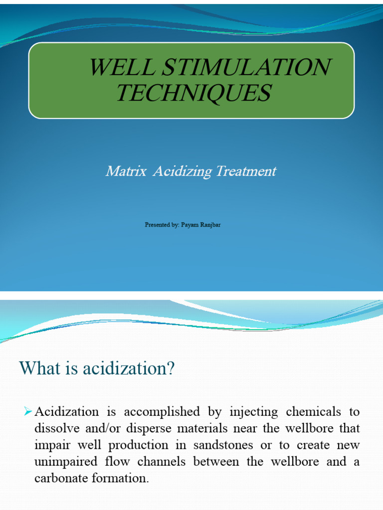 Matrix Acidizing by Payam Ranjbar | PDF | Oil Well | Hydrochloric Acid