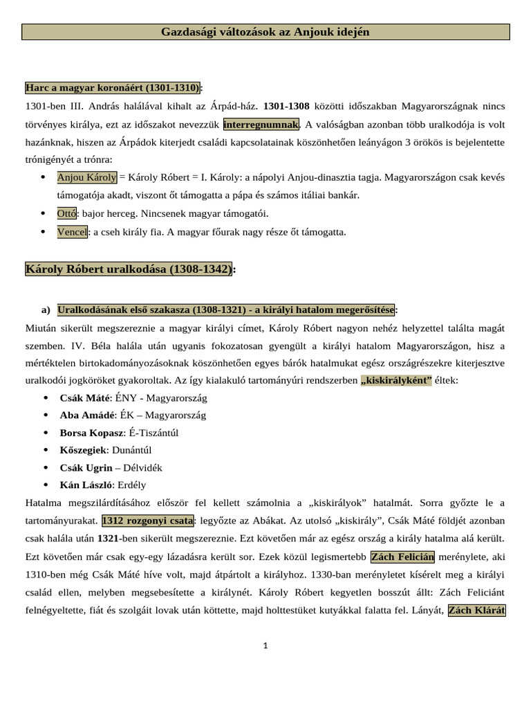 Gazdasági-változások-az-Anjouk-idején 2 | PDF