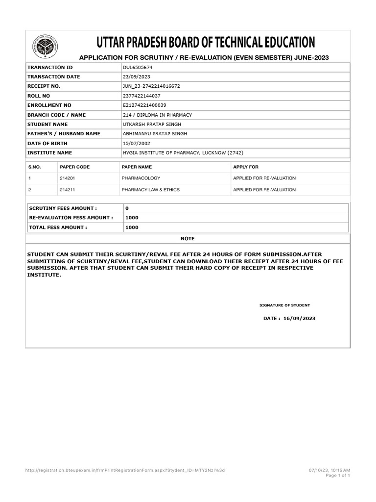 Print Registration Form | PDF