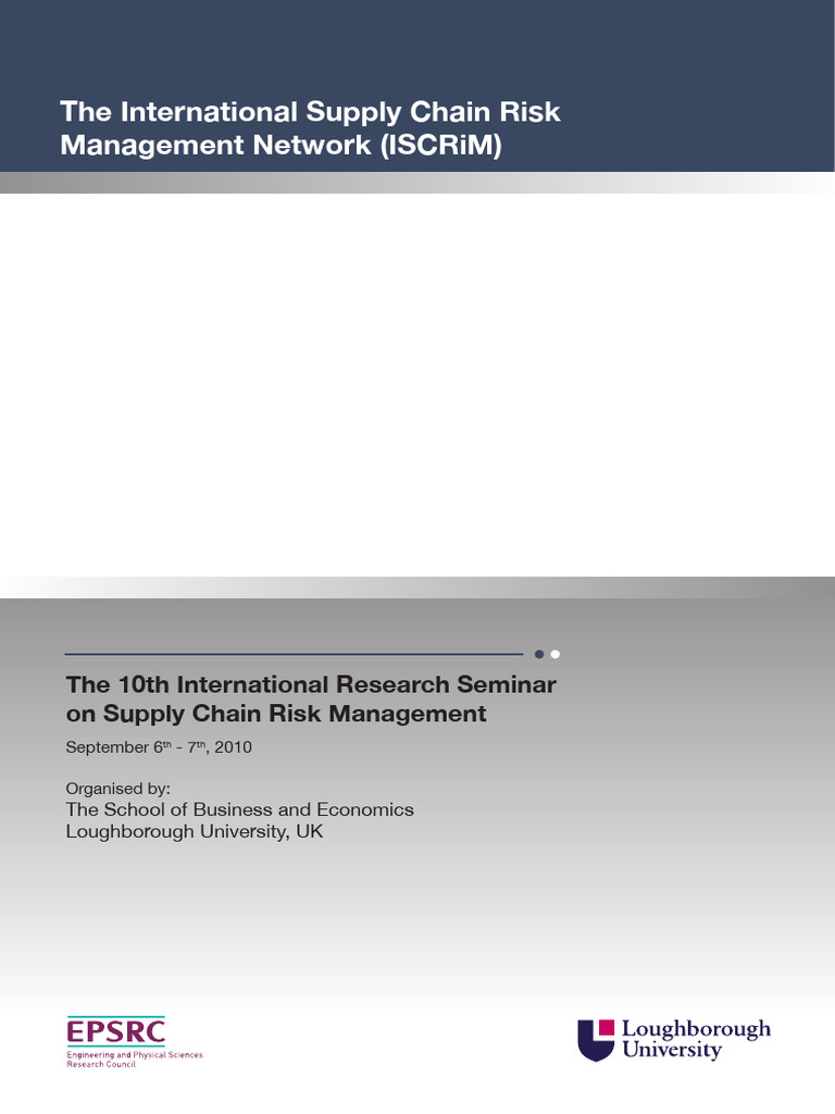 Supply Chains Risks A Systems Thinking P | PDF