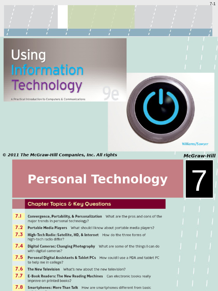 Uit9 PPT Ch07 Au Rev | PDF | Personal Digital Assistant | Camera