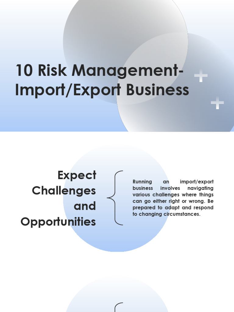 Risk Management in Import/Export Business | PDF | Risk Management ...